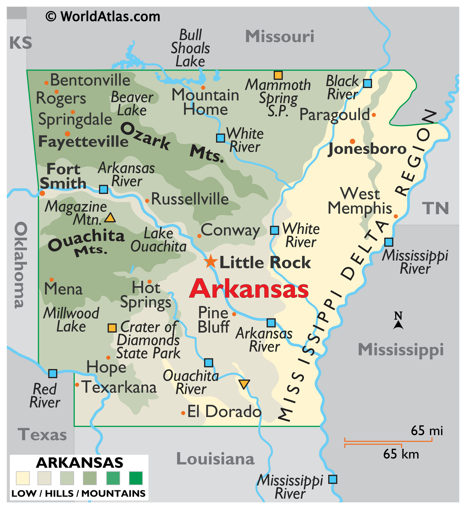 Arkansas - Maps | TheTravel