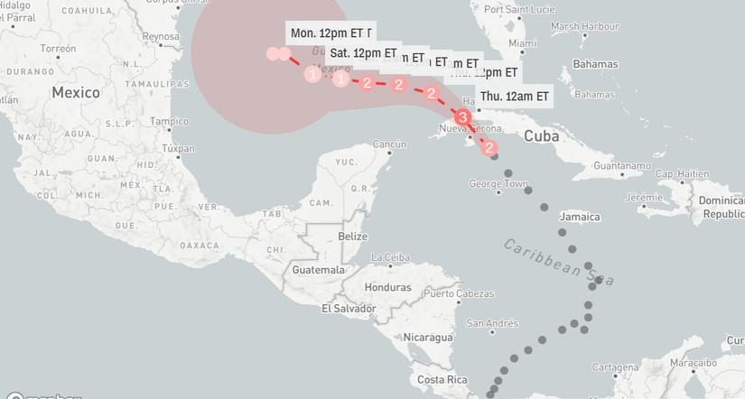 Hurricane Rafael Due to Slam Into Cuba as Category 3 Storm At the ...