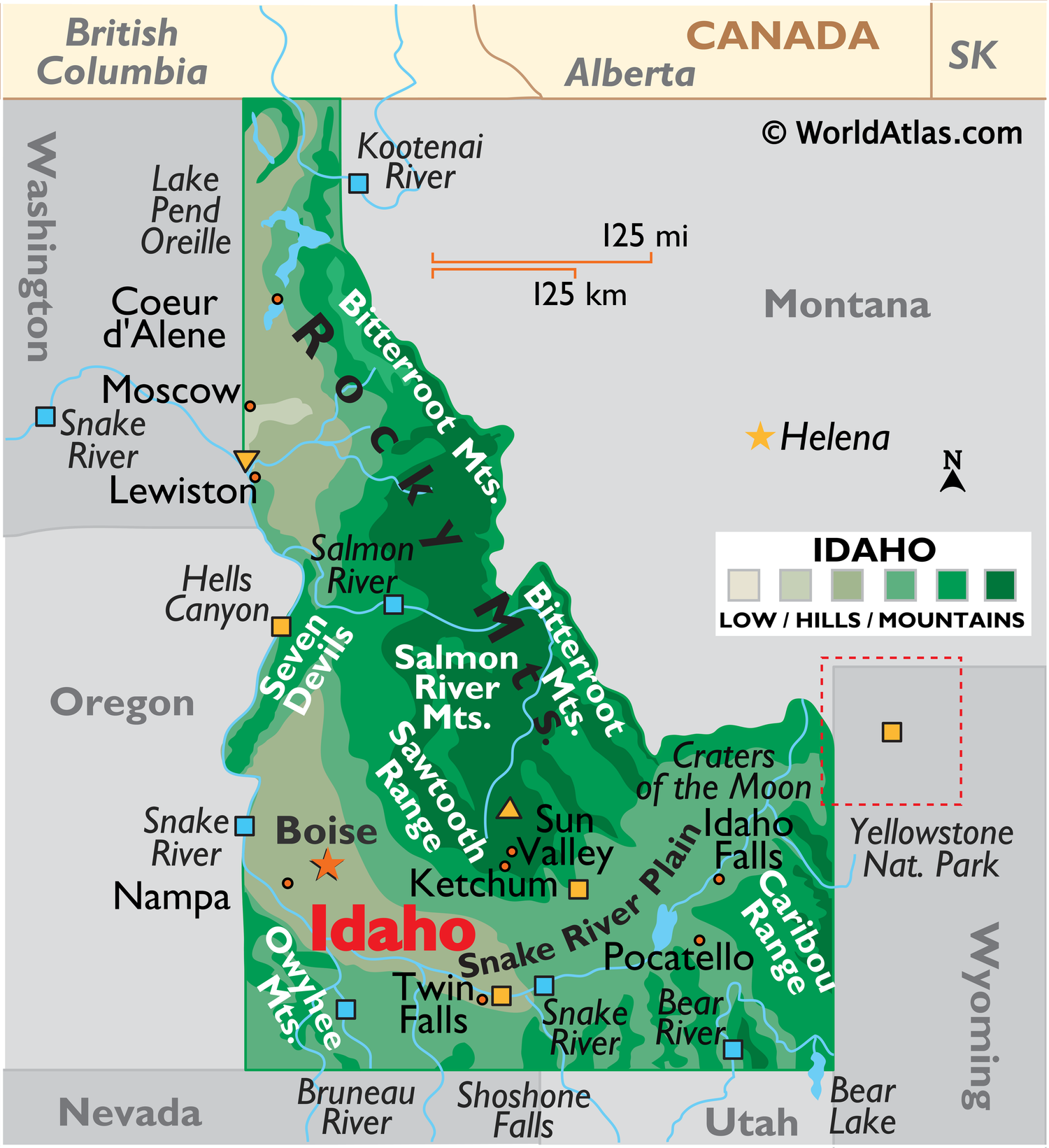 Idaho - Maps | TheTravel