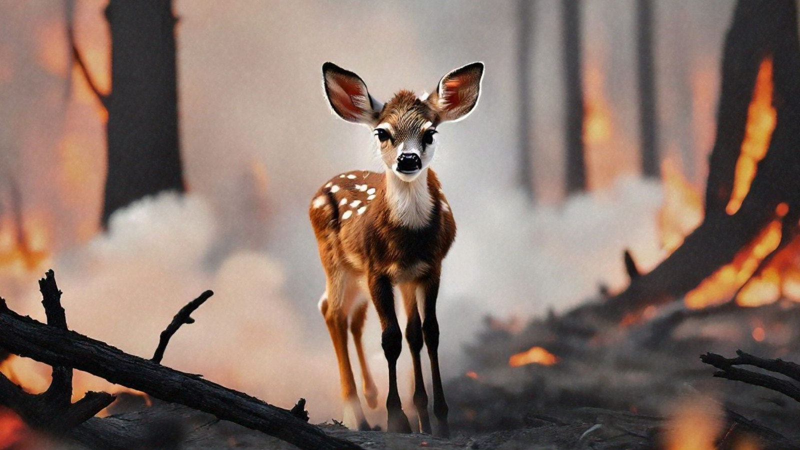 Danger to Wildlife As Southern California Burns: Viral Video Shows Fawn ...