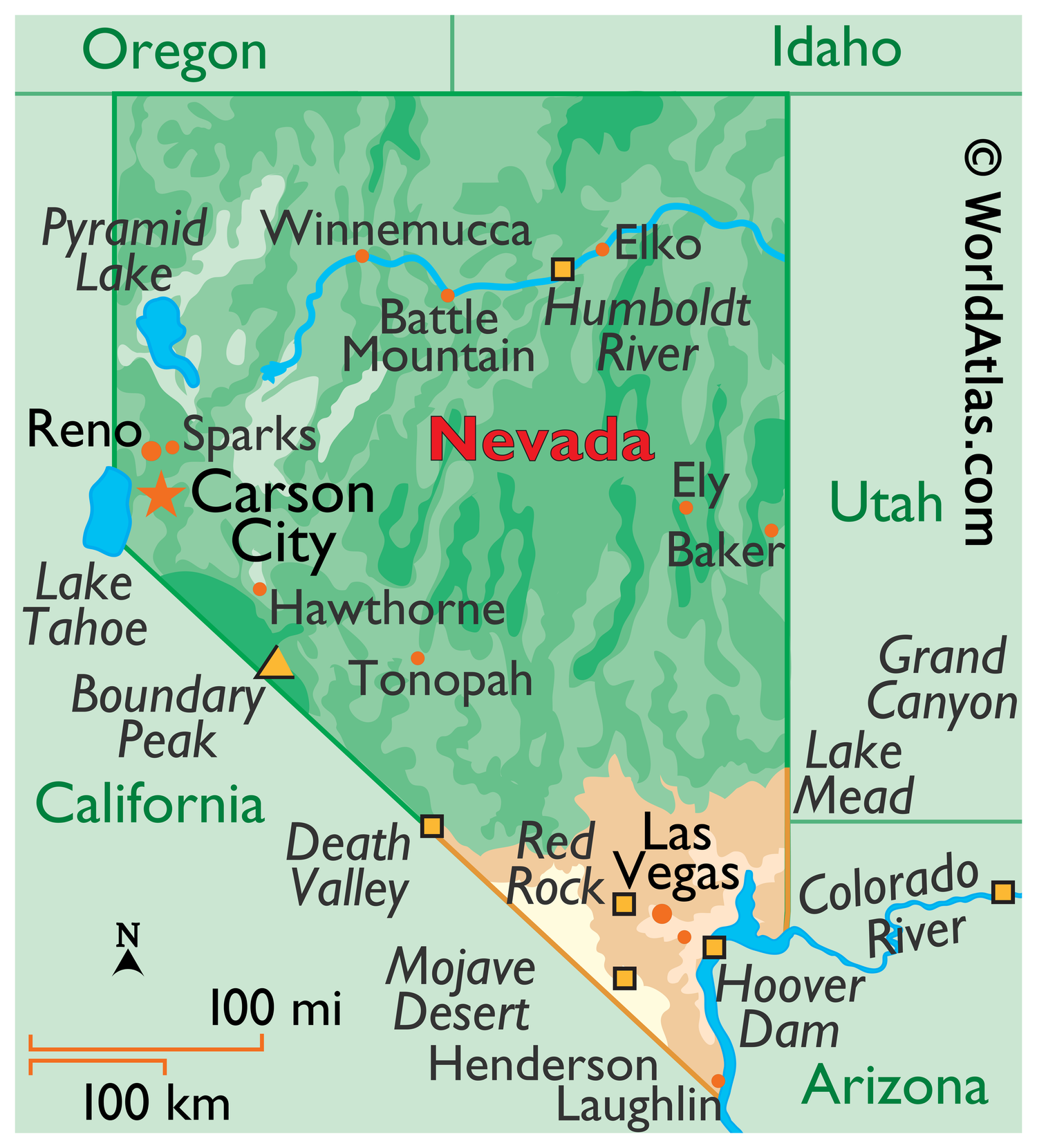 Nevada - Maps | TheTravel