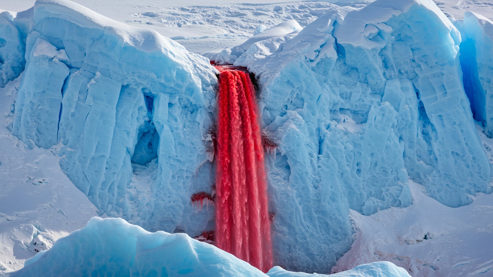 This Waterfall That Flows "Blood" Is Still A Mystery To Scientists