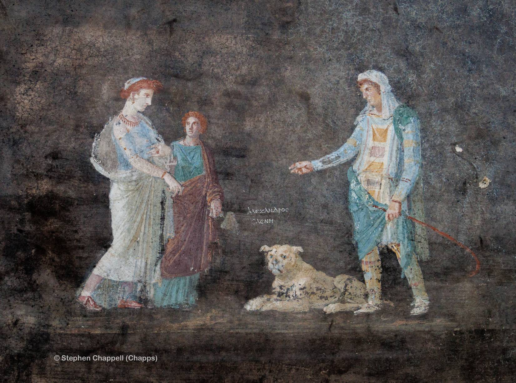 Frescoes Of Zeus, Helen Of Troy, And Apollo Discovered In Pompeii Still ...