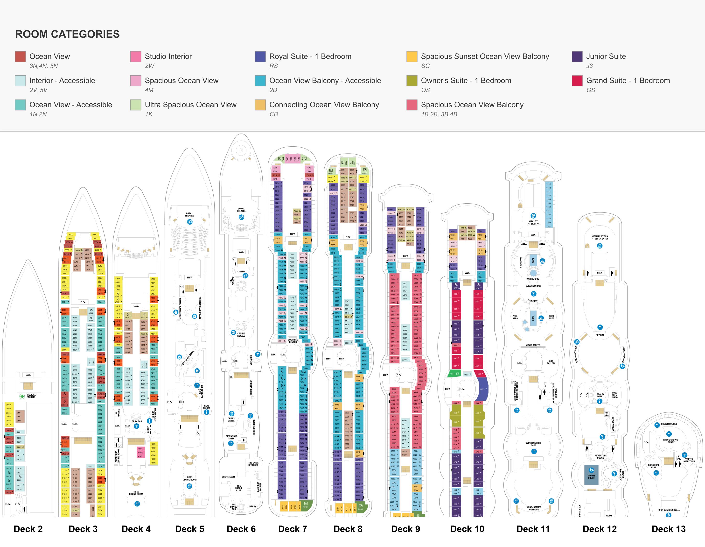 Jewel Of The Seas Deck Plan