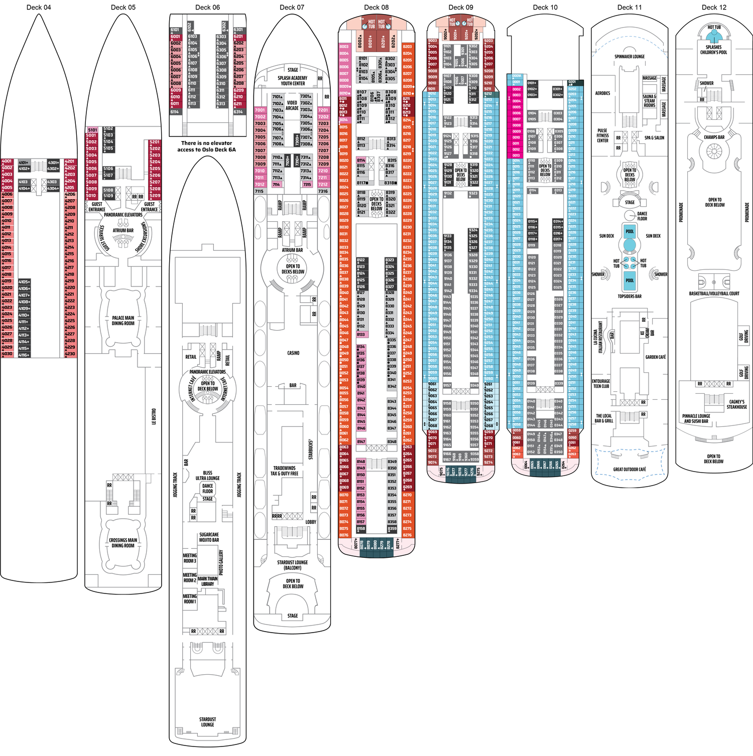 Ncl Sky Deck Plans